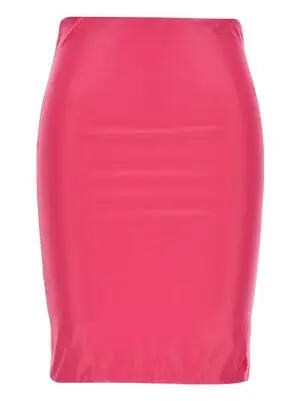 ATTICO Attico Logo Embroidered Straight Hem Skirt