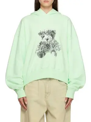 We11Done Teddy Bear Cotton Hoodie - White