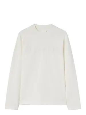 JIL SANDER Logo Print Long Sleeve T-shirt - Porcelain