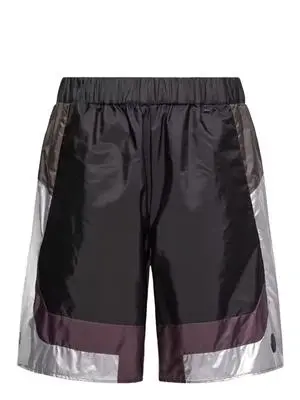 Moncler Geometric Pattern Shorts - Silver