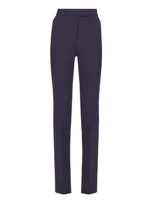 FERRAGAMO Pleated Wool Casual Pants - Black