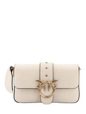 Pinko Love Birds Buckled Mini Shoulder Bag - White