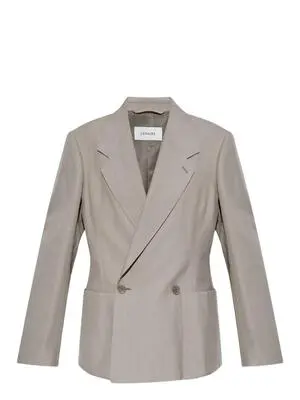 LEMAIRE Double-breasted Tailored Jacket With Patch Pockets - Gray