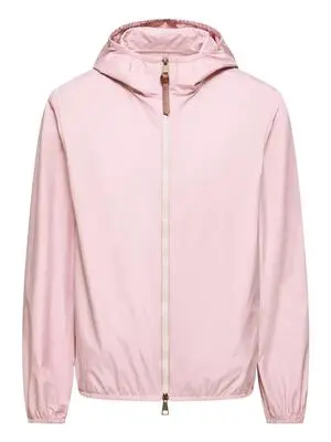 Moncler Moncler Logo Patch Hooded Jacket Pink