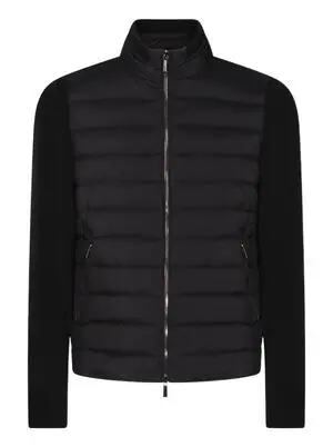MOORER Padded Down Jacket With Stand Collar - Black