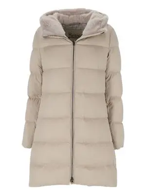 Herno Quilted Zipped Jacket - Light Beige