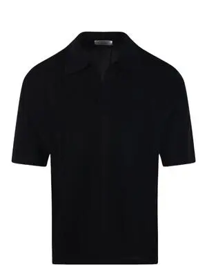ROBERTO COLLINA Collared Polo Shirt - Black