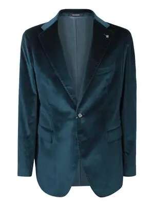 Tagliatore Notched-lapels Single-breasted Blazer - Blue