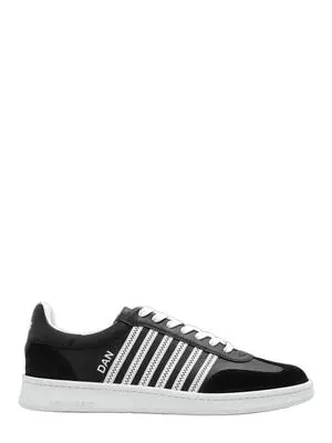 Dsquared2 Round Toe Low-top Sneakers With Lace Detail - White