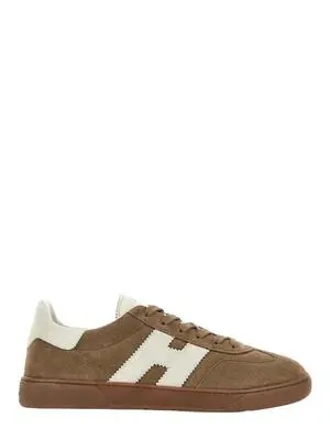 Hogan Hogan H647 Suede Low-Top Sneakers Beige