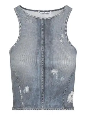 Acne Studios Rib Knit Sleeveless Top - Blue