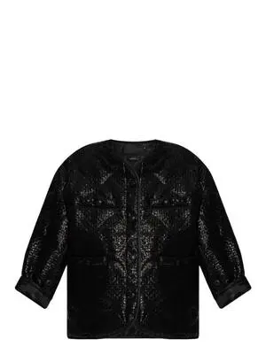 R13 Quilted Gothic Liner Jacket - Black