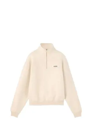 Jacquemus Jacquemus Zip-Up Grosgrain Logo Sweatshirt Light Brown