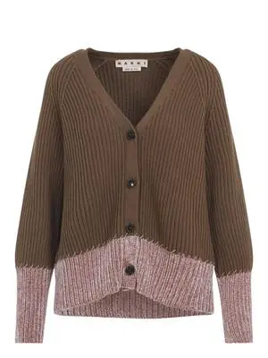 MARNI Marni Color-Block Knitted Cardigan