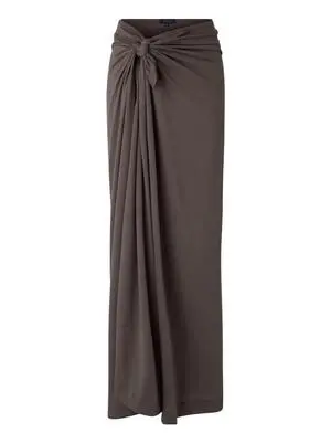 Soeur Goa Draped Tie-waist Skirt - Black