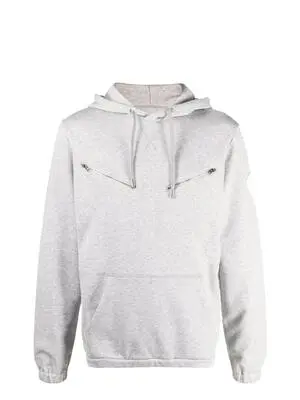 Alexander McQueen Zip-detailed Hoodie - Gray