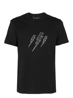 NEIL BARRETT Short-sleeved T-shirt With Round Neck