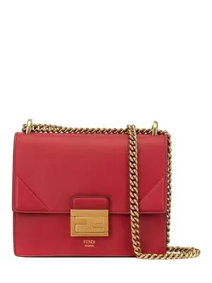 Fendi Small Kan U Shoulder Bag - Red