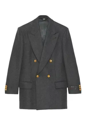 Gucci Double Breasted Formal Blazer - Gray