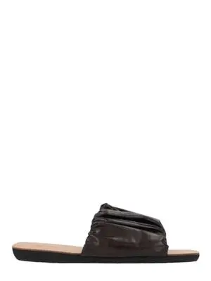 JIL SANDER Gathered Open-toe Slides - Black