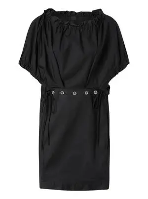 Pinko Drawstring Detail Mini Dress - Black