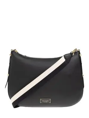 Kate Spade New York Logo Plaque Shoulder Bag - Black
