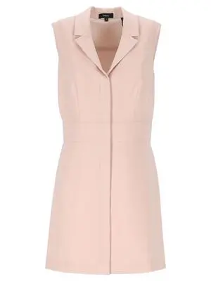 Theory Sleeveless V-neck Dress - Nude