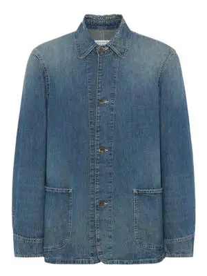 MAISON MARGIELA Maison Margiela Distressed Denim Caban Jacket Blue