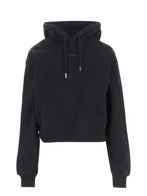 Jacquemus Logo Patch Drawstring Hoodie - Black
