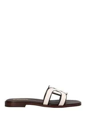TOD'S Tod's Chain Detail Slip-On Sandals White