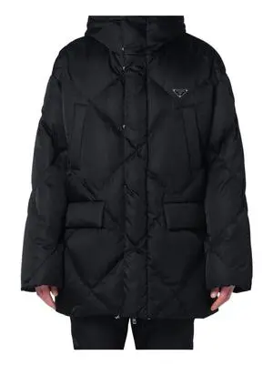 Prada Quilted Hooded Jacket - Black