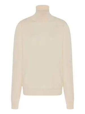THE ROW Heva Turtleneck Knitted Jumper - Shell Color