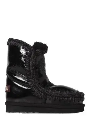 Mou Round-headed Boots - Black