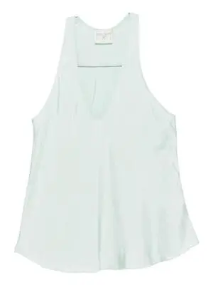 FORTE_FORTE Sleeveless V-neck Top - White