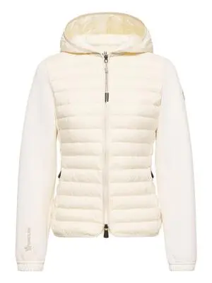 Moncler Logo Patch Zip-up Cardigan - Ivory White