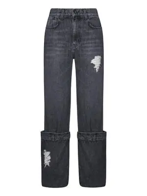 J.W.ANDERSON JW Anderson Logo Patch Distressed Jeans