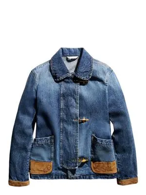 FAY Hook-closure Denim Jacket - Blue