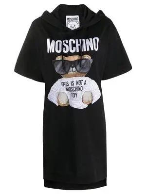 Moschino Micro Teddy Bear Jersey Dress - Black