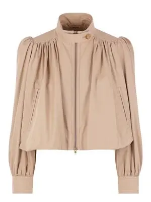 Chloé Chloé Gathered Boule Jacket In Organic Cotton No