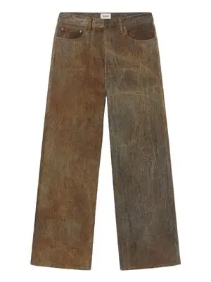 AGOLDE Distressed Straight-leg Jeans - Brown