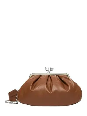 Max Mara Cubico Medium Clutch Bag - Brown
