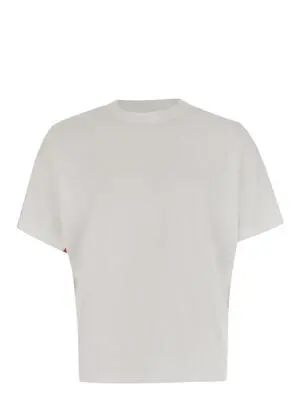 Bottega Veneta Check Detailed Short Sleeved T-shirt - White