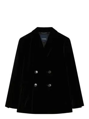 Max Mara Double-breasted Long-sleeved Jacket - Black