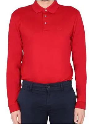 Hugo Boss Logo Embroidered Polo Shirt - Red