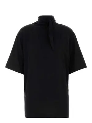 LEMAIRE Lemaire Roll-Neck Straight Hem T-Shirt Black