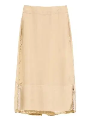 BOTTEGA VENETA Bottega Veneta Slit Midi Skirt With Tassel Details