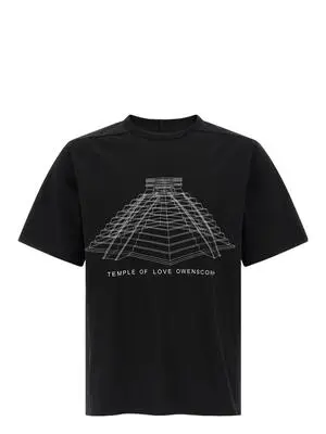 Rick Owens Printed Crewneck T-shirt - Black