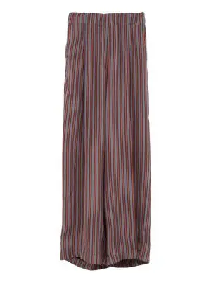 Dries Van Noten Striped Wide Leg Trousers - Gray