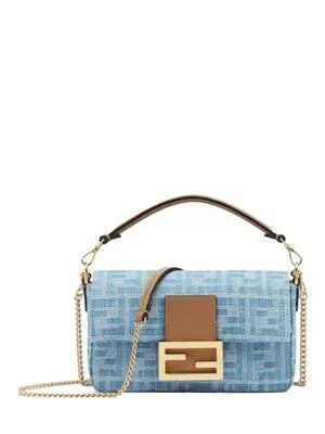 FENDI Fendi FF Denim Fabric Bag