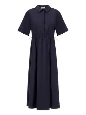 Herno Drawstring Shirt Dress - Blue